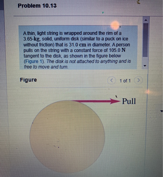 Solved Problem 10.13 A thin, light string is wrapped around | Chegg.com
