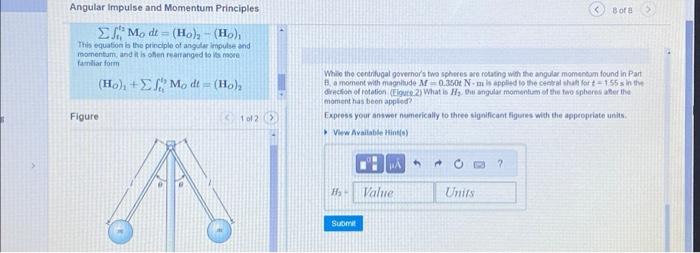 Solved Angular Impulse and Momentum Principles | Chegg.com