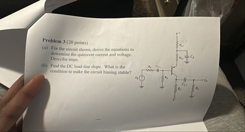Solved Problem 3 (20 ﻿points)(a) ﻿For the circuit shown, | Chegg.com