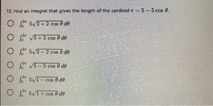 Solved 10. Find an integral that gives the length of the | Chegg.com