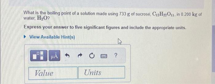 Solved What is the boiling point of a solution made using | Chegg.com