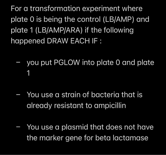 Solved For a transformation experiment where plate 0 is | Chegg.com