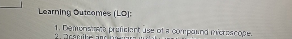 Solved Learning Outcomes (LO):Demonstrate proficient use of | Chegg.com