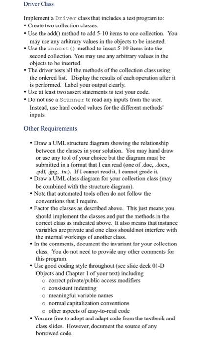 Solved Objective Implement and manipulate an ORDERED LIST | Chegg.com