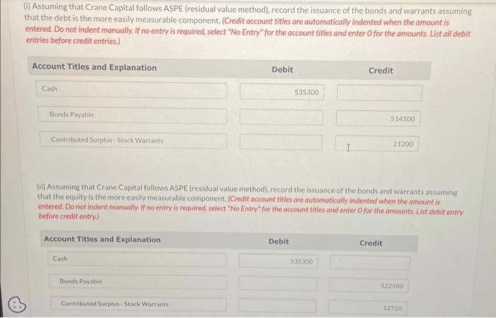 Solved Crane Capital Ltd. issued 530$1,000 bond5 at 101. | Chegg.com