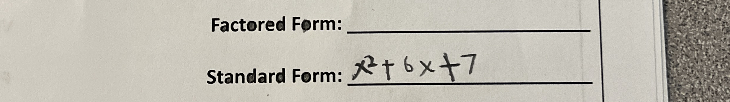 Solved How do i find the factored form equation from a | Chegg.com