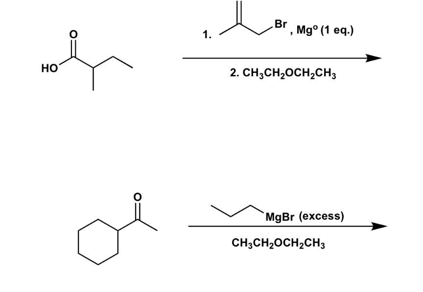 Solved 1. 2. CH3CH2OCH2CH3 CHBr (excess) CH3CH2OCH2CH3 | Chegg.com