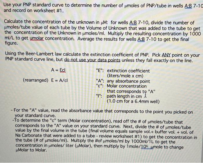 Solved hello,need help to calculate the concentration of PNP | Chegg.com