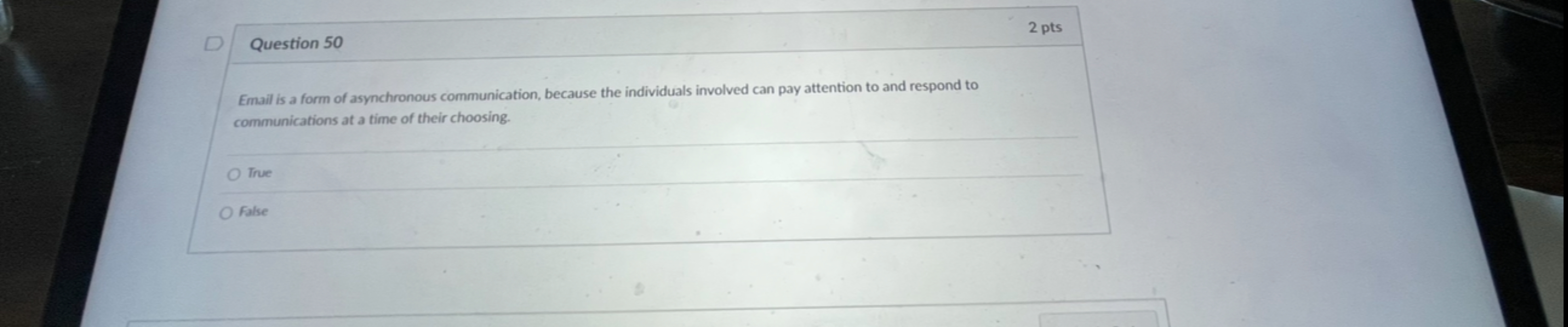 Solved Question 50Email is a form of asynchronous | Chegg.com