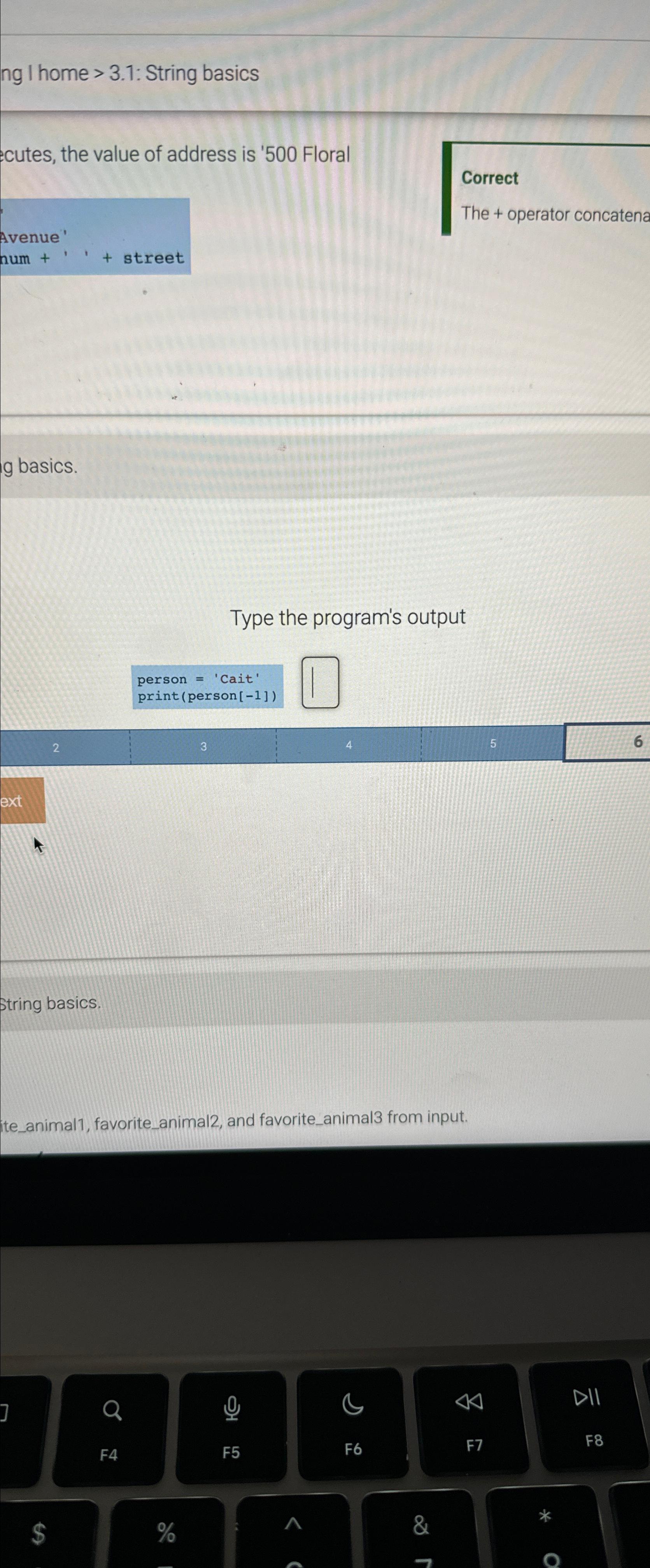 Solved ng I home > 3.1: String basicscutes, the value of | Chegg.com