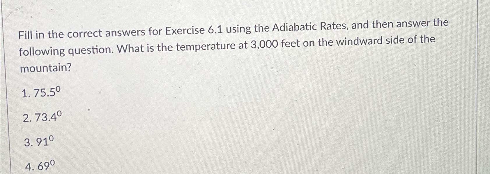 Solved Fill in the correct answers for Exercise 6.1 ﻿using | Chegg.com