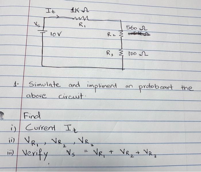 Solved 1- Simulate and impliment on protoboart the above | Chegg.com Solved 1- Simulate and impliment on protoboart the above | Chegg.com