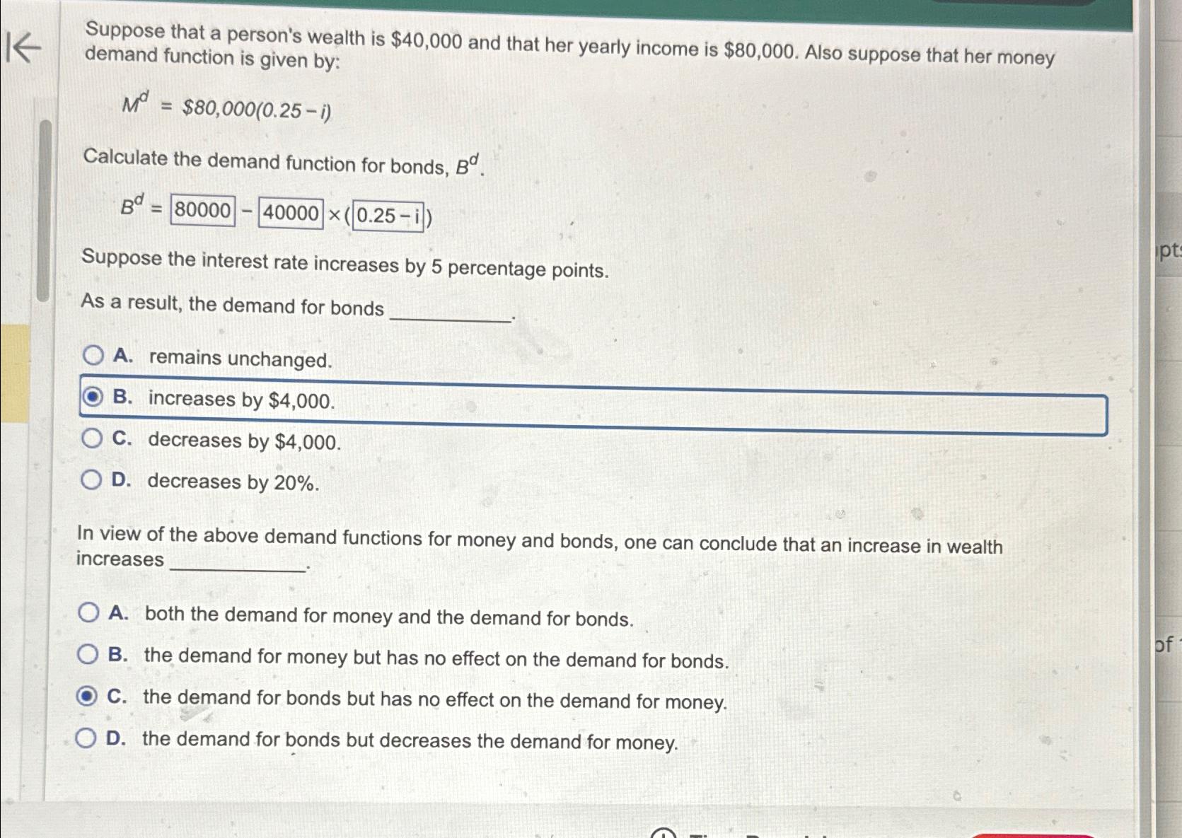 Solved Suppose that a person's wealth is $40,000 ﻿and that | Chegg.com
