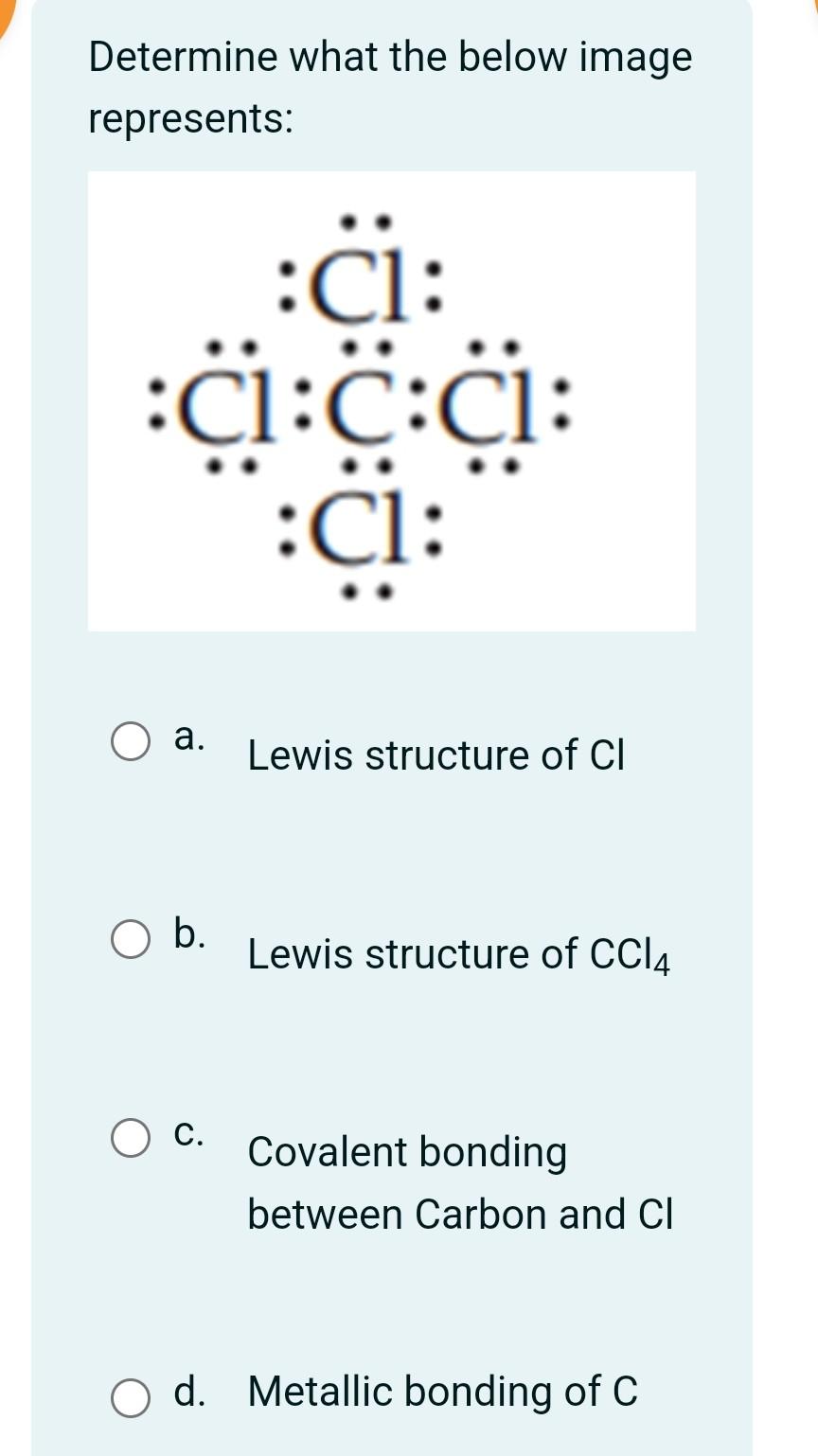 Solved Determine what the below image represents: a. Lewis | Chegg.com