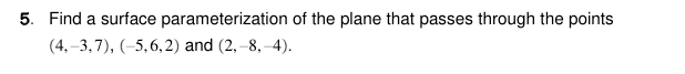 Solved Find a surface parameterization of the plane that | Chegg.com
