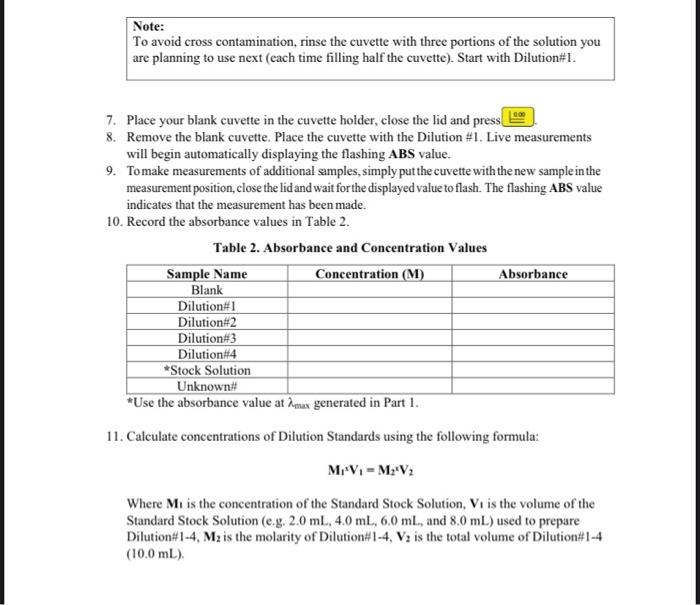 Procedure: Preparation of Standard Stock Solution: | Chegg.com