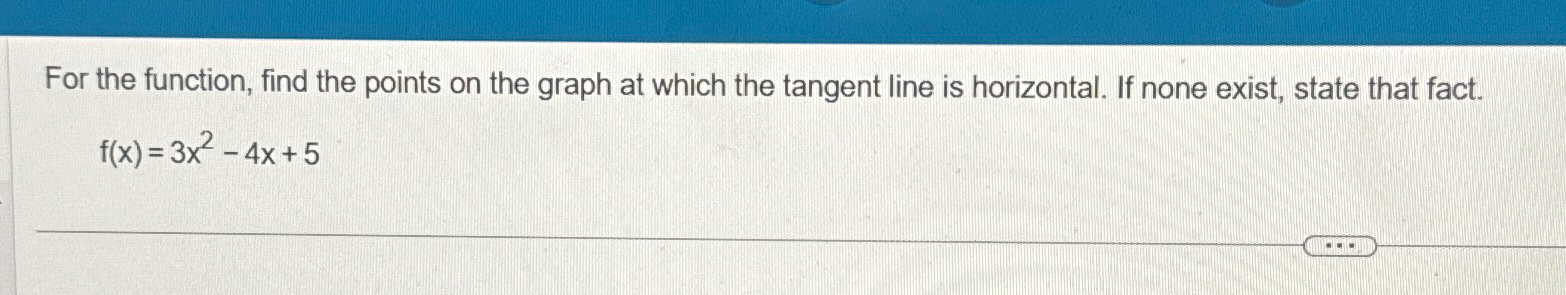 Solved For the function, find the points on the graph at | Chegg.com