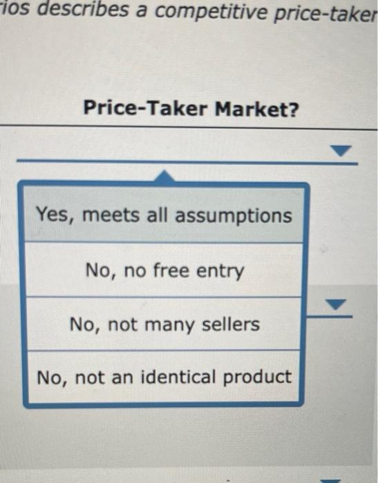 Solved Characteristics of price-taker markets irms in the | Chegg.com