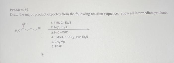 Solved Problem \#2 Draw the major product expected from the | Chegg.com