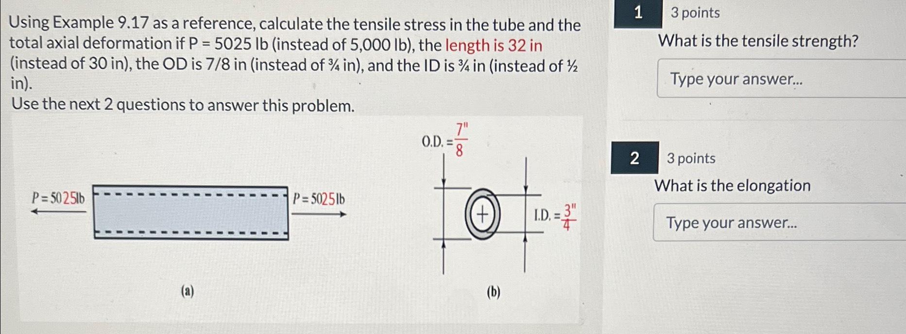 Solved Using Example 9.17 ﻿as a reference, calculate the | Chegg.com