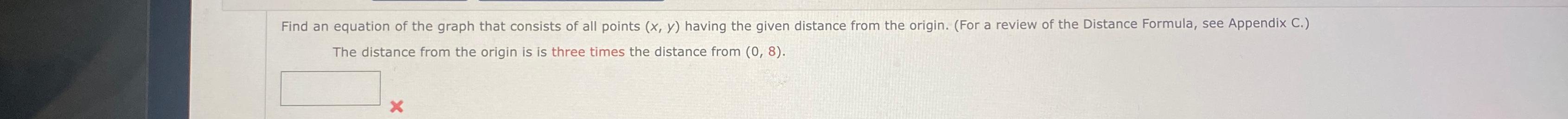 Solved Find an equation of the graph that consists of all | Chegg.com
