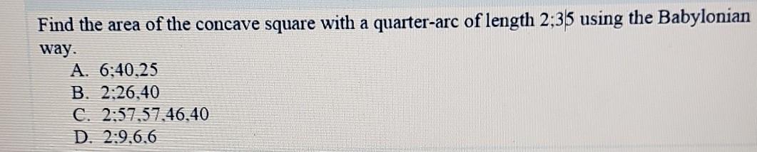 Solved Find the area of the concave square with a | Chegg.com