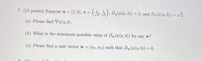 Solved 7. (15 points) Suppose | Chegg.com