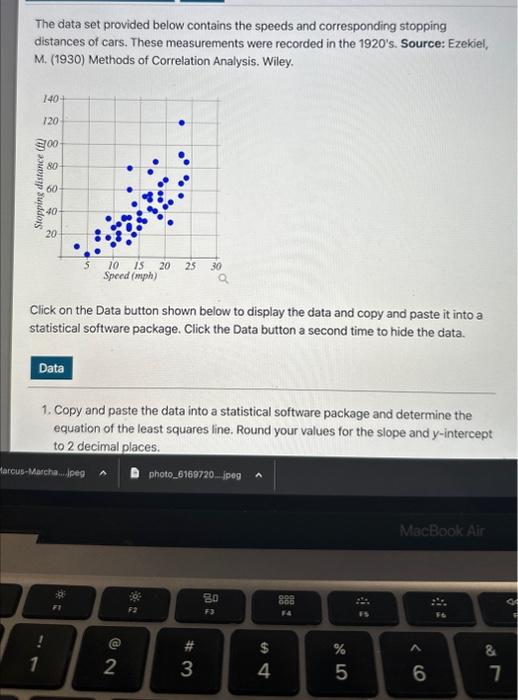 Solved The data set provided below contains the speeds and | Chegg.com