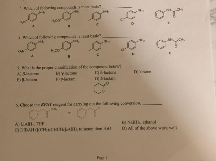 Solved 3. Which of following compounds is most basic? NH NH | Chegg.com