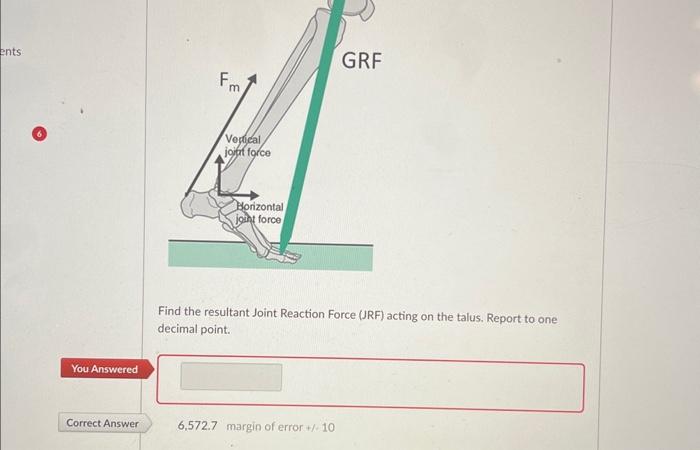 Solved During the push-off phase of walking, the GRF | Chegg.com