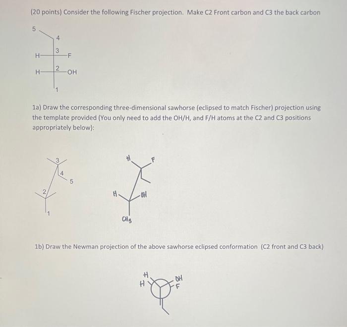 Solved (20 points) Consider the following Fischer | Chegg.com