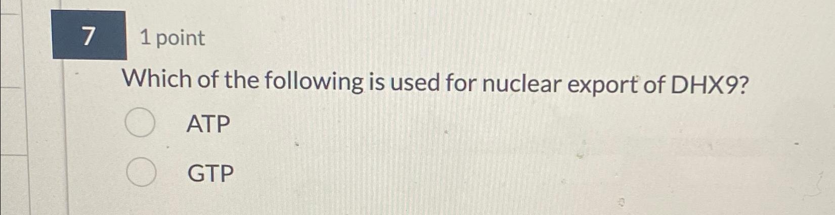 Solved 71 ﻿pointWhich of the following is used for nuclear | Chegg.com