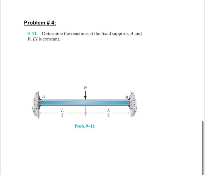 Solved 9-11. Determine the reactions at the fixed supports, | Chegg.com