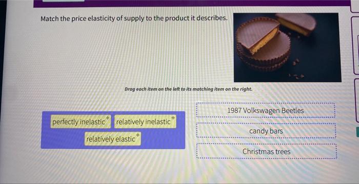 Solved Match the price, elasticity of supply to the product | Chegg.com