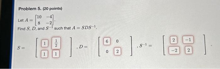 Solved Problem 5. (20 points) Let \\( | Chegg.com Solved Problem 5. (20 points) Let \\( | Chegg.com