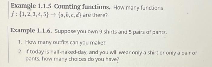 Solved Example 115 Counting Functions How Many Functions 6293