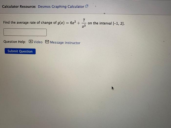 Solved Calculator Resource: Desmos Graphing Calculator - 7 | Chegg.com