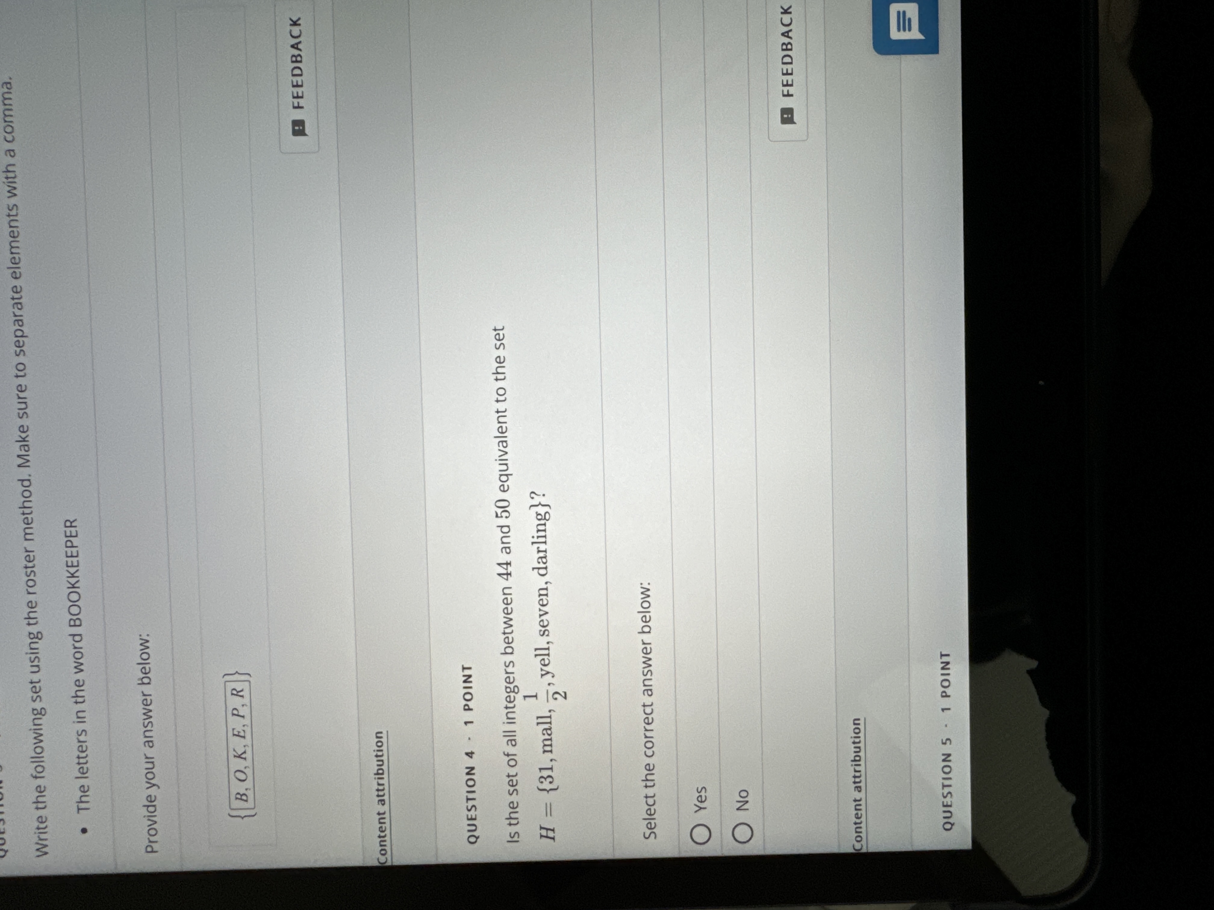 Solved QUESTION 4 - 1 ﻿POINTIs the set of all integers | Chegg.com