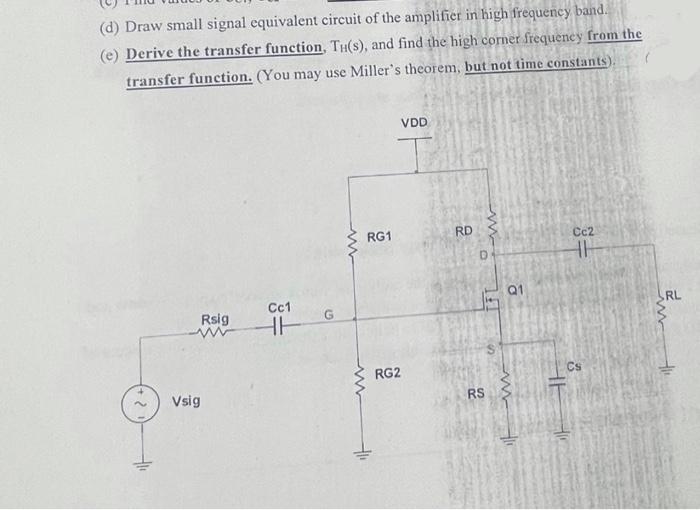 Solved 1. The following circuit shows a discrete common | Chegg.com
