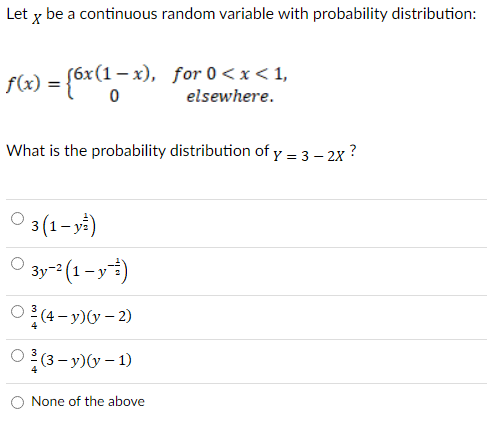 Let X be a continuous random variable with | Chegg.com