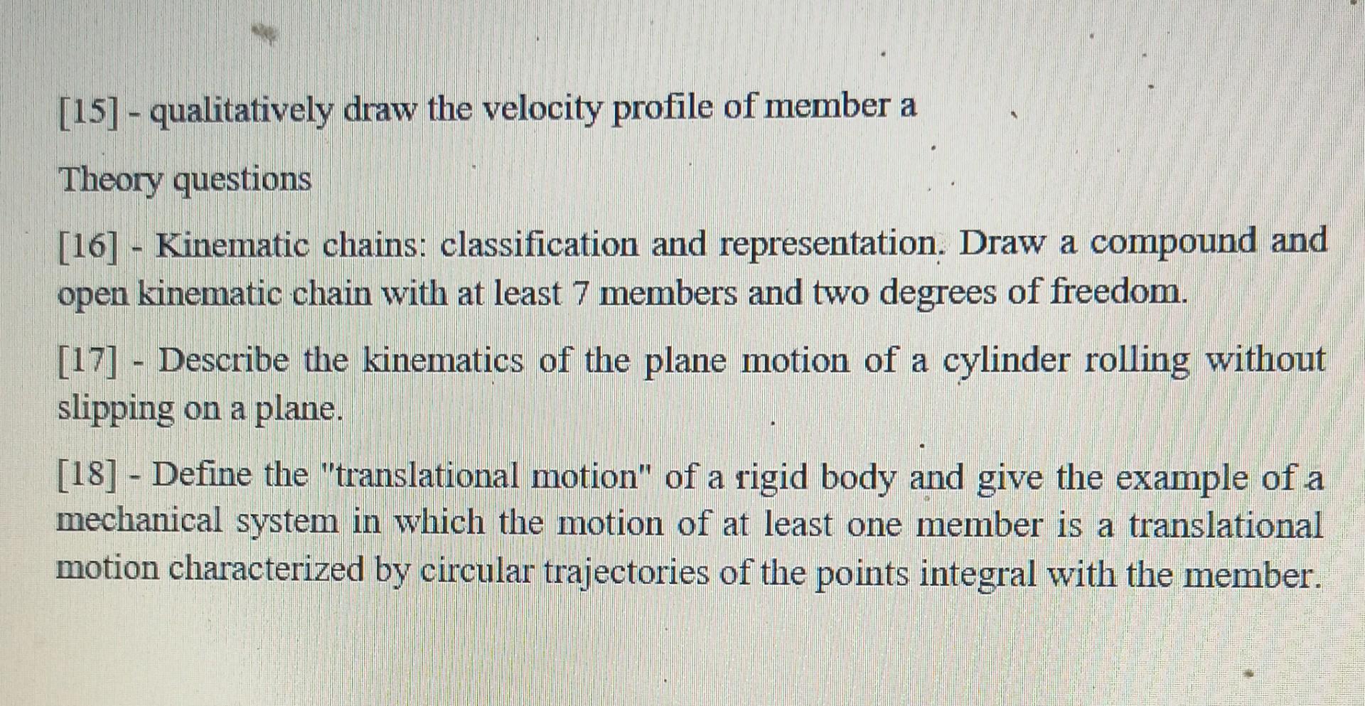Solved Exercise on the velocity polygon method Given the | Chegg.com