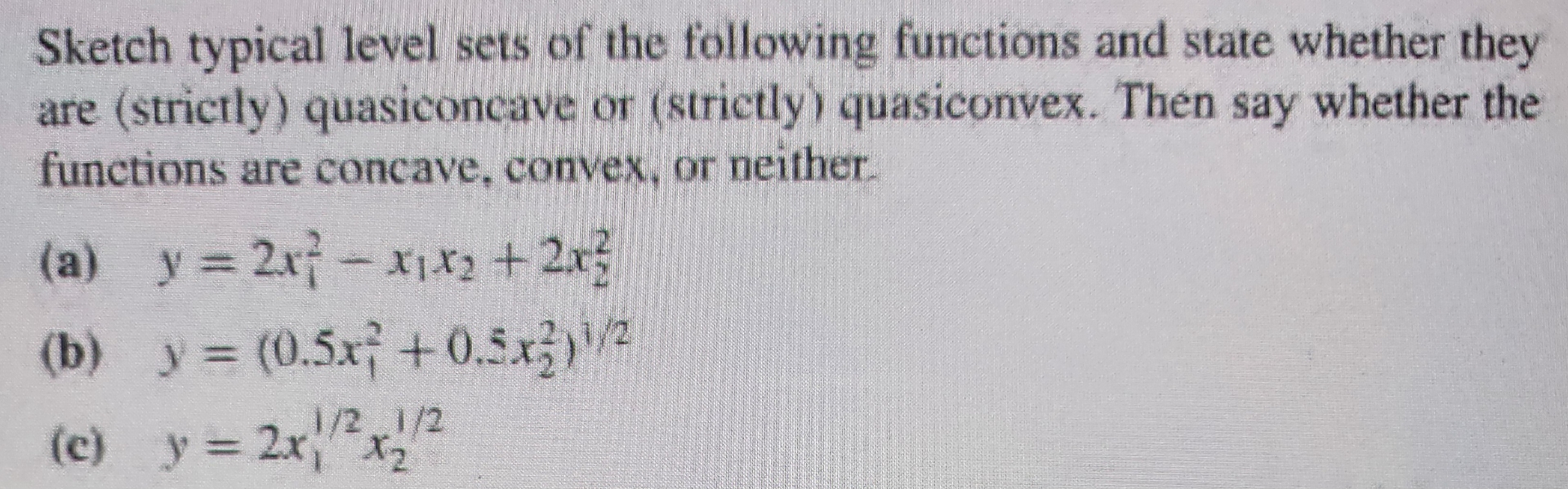 Solved Sketch typical level sets of the following functions | Chegg.com