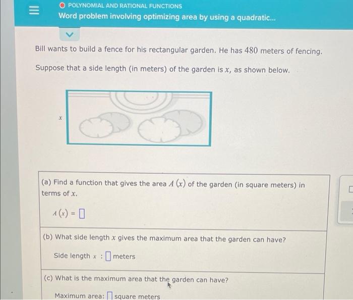 Solved O POLYNOMIAL AND RATIONAL FUNCTIONS = Word problem | Chegg.com