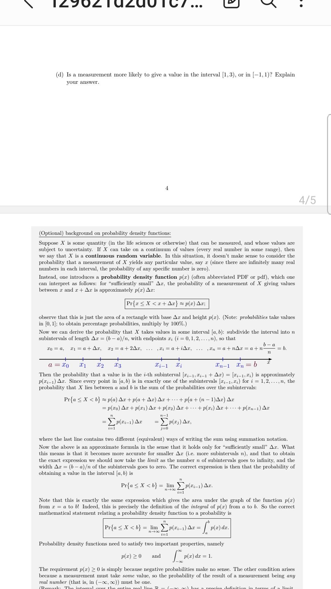 Solved 2. Problem 2: Approximating Probability Integrals An | Chegg.com