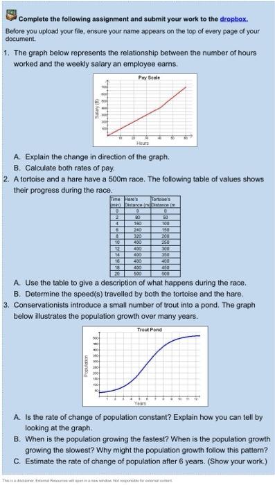 Solved Complete the following assignment and submit your | Chegg.com