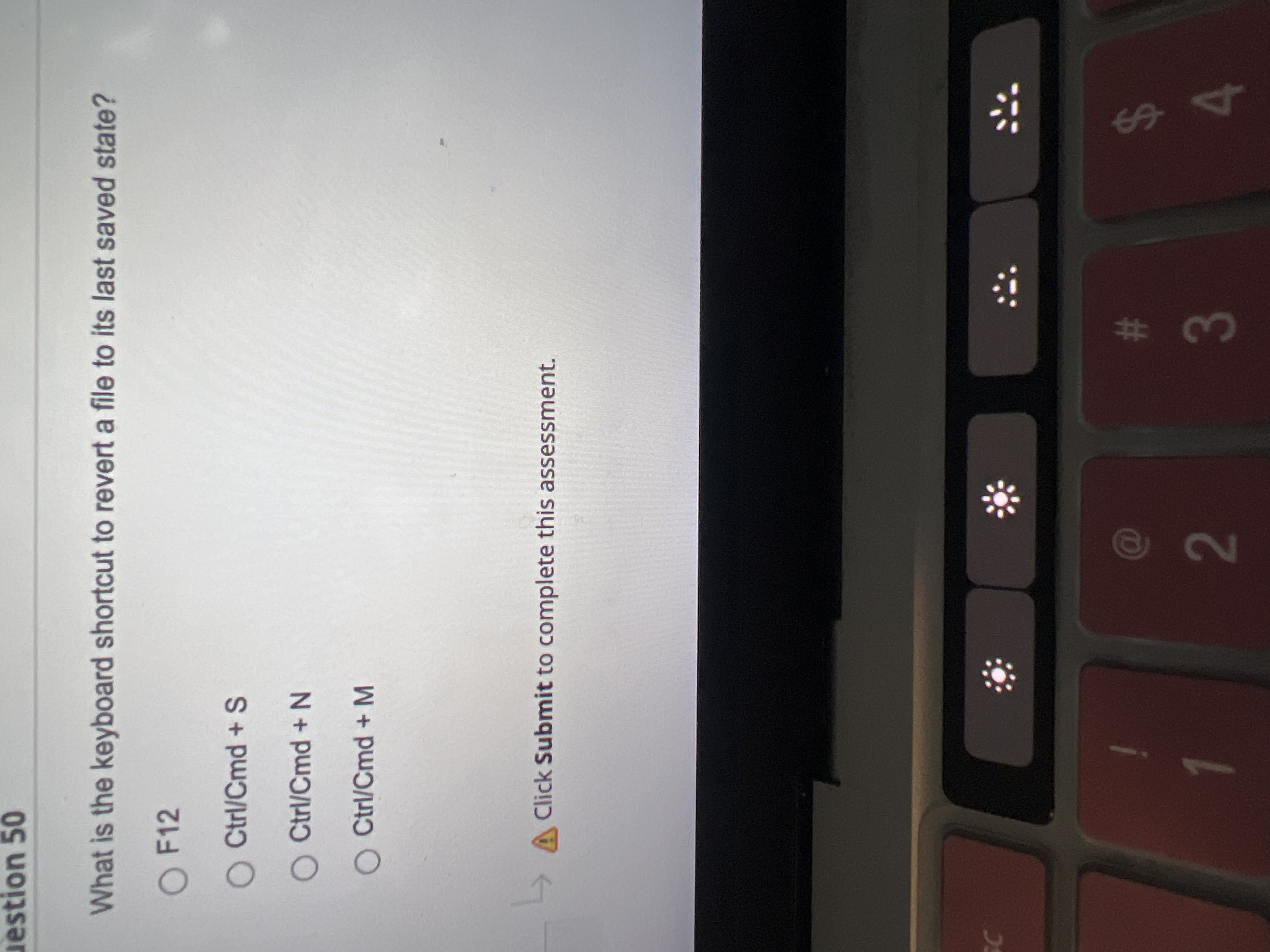 Solved What is the keyboard shortcut to revert a file to its | Chegg.com