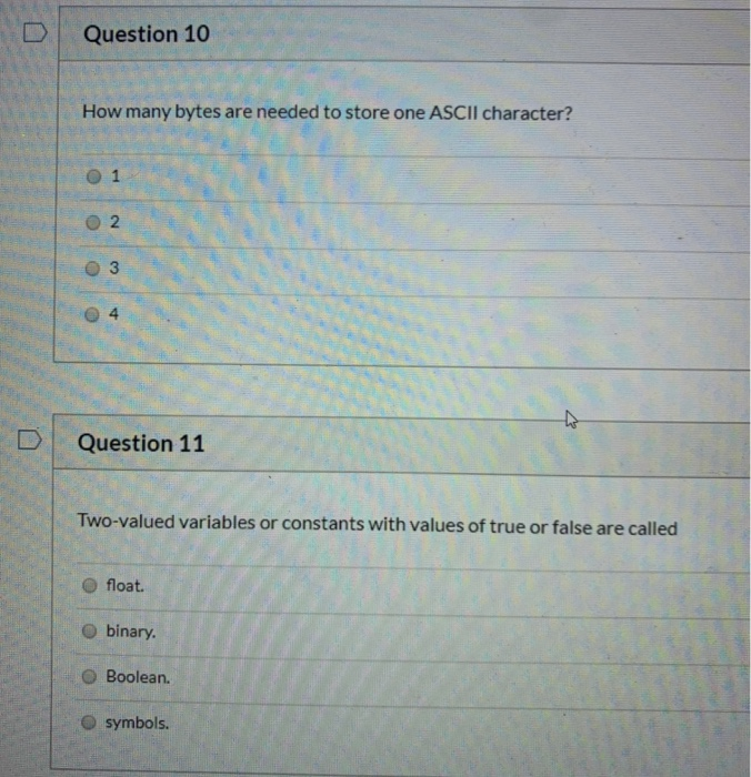 Solved Question 10 How many bytes are needed to store one | Chegg.com
