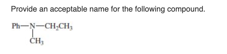 Solved Provide an acceptable name for the following | Chegg.com