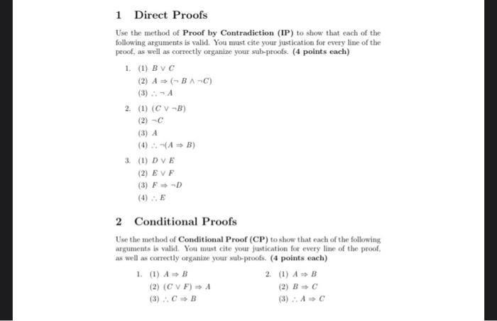 1 Direct Proofs Use the method of Proof by | Chegg.com