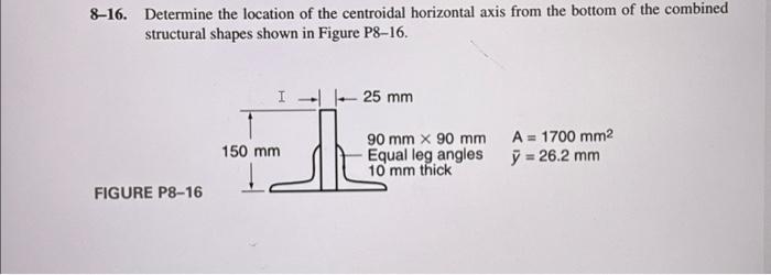 Solved 8-16. Determine the location of the centroidal | Chegg.com